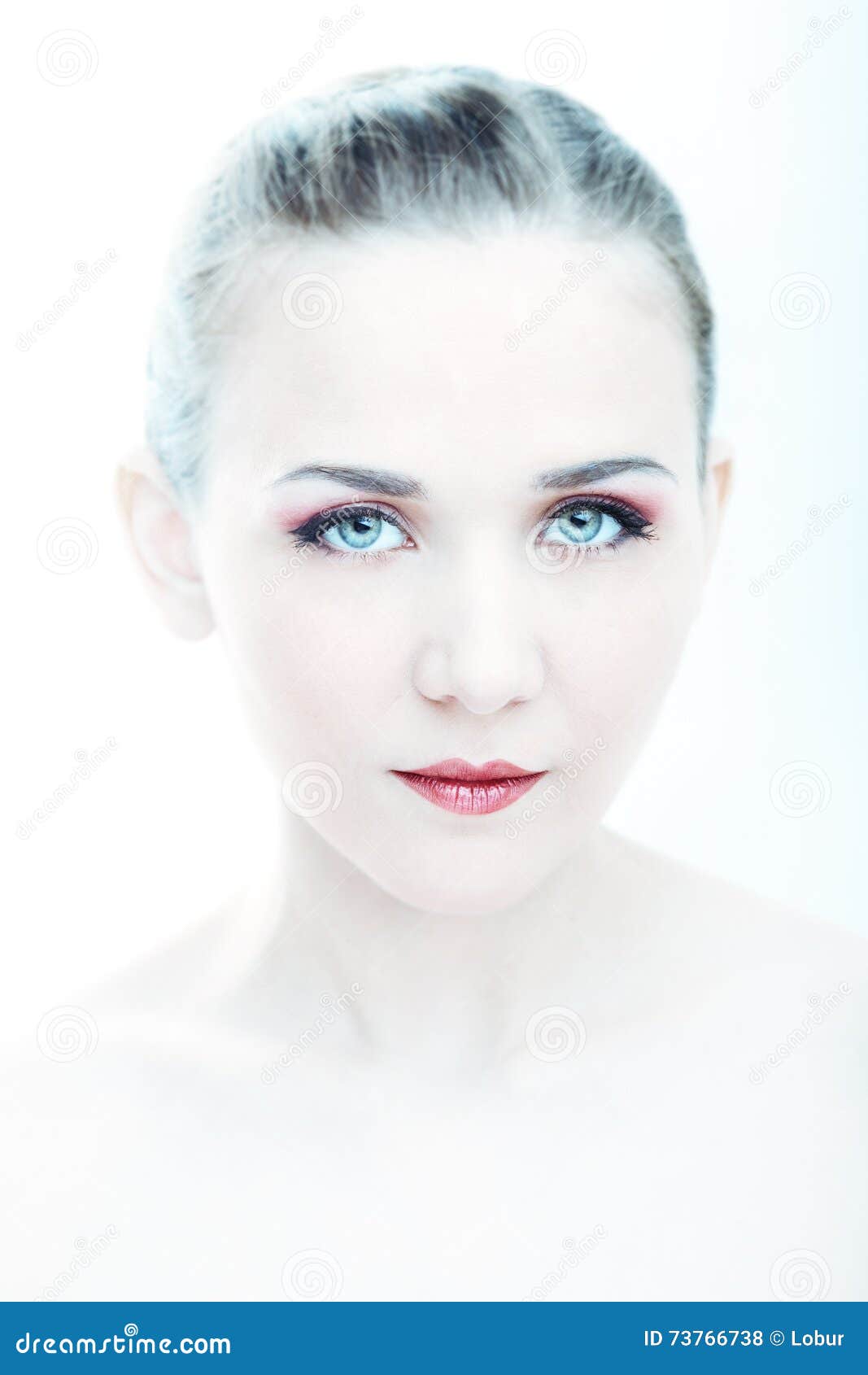 Portrait of a Woman in High Key Stock Photo - Image of glory, cold ...