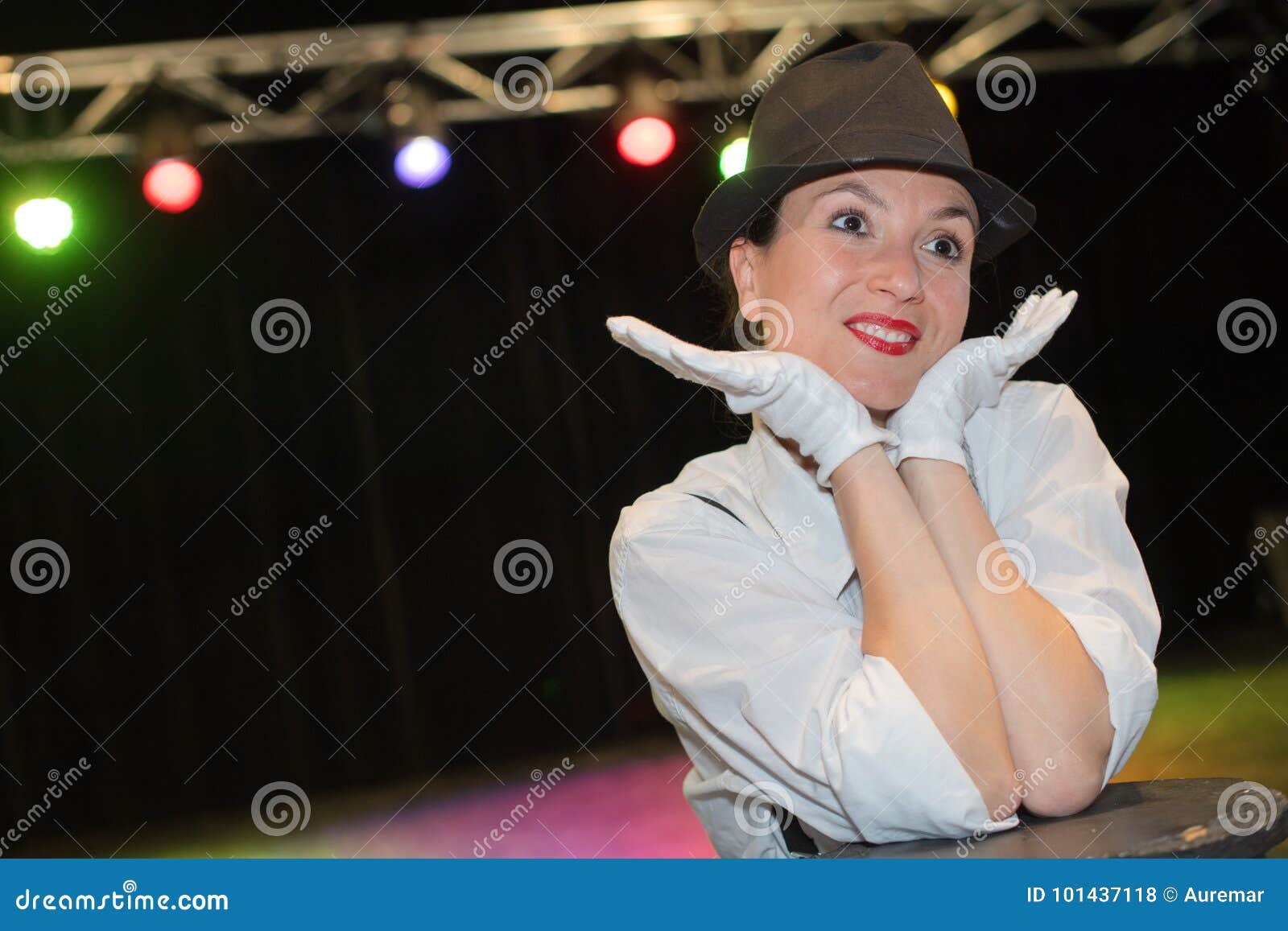 Portrait woman mime stock photo. Image of dance, circus - 101437118