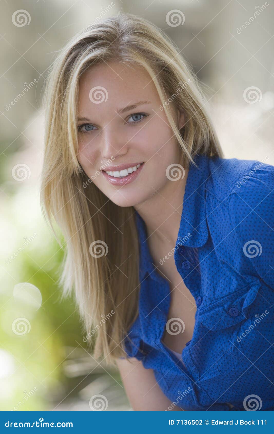 Portrait of woman outside stock photo. Image of beautiful - 7136502