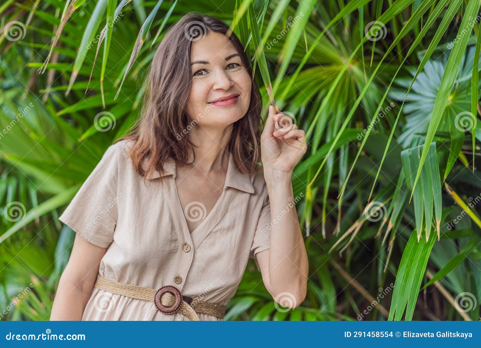 Portrait of a Woman Over 40, in the Park Stock Photo - Image of average ...
