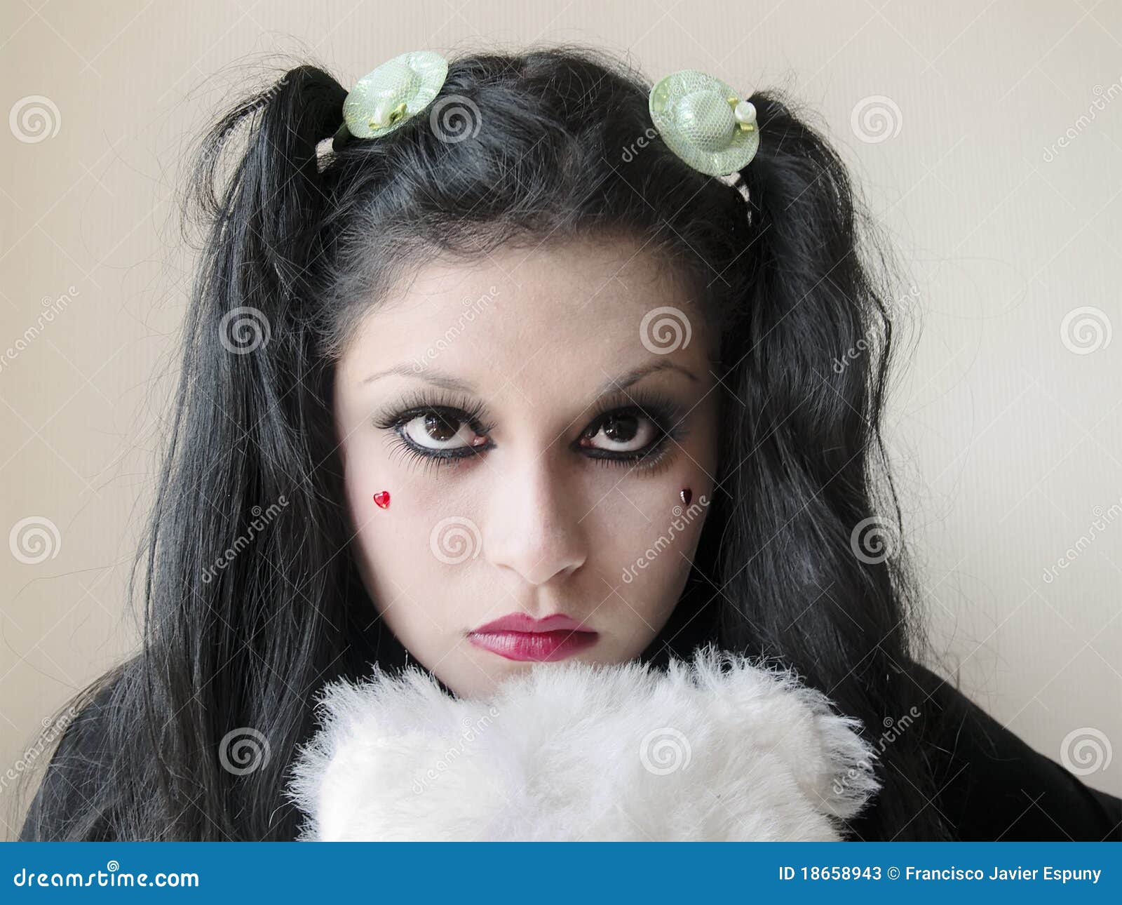 Portrait of a Woman Performed As Doll Stock Image - Image of woman ...