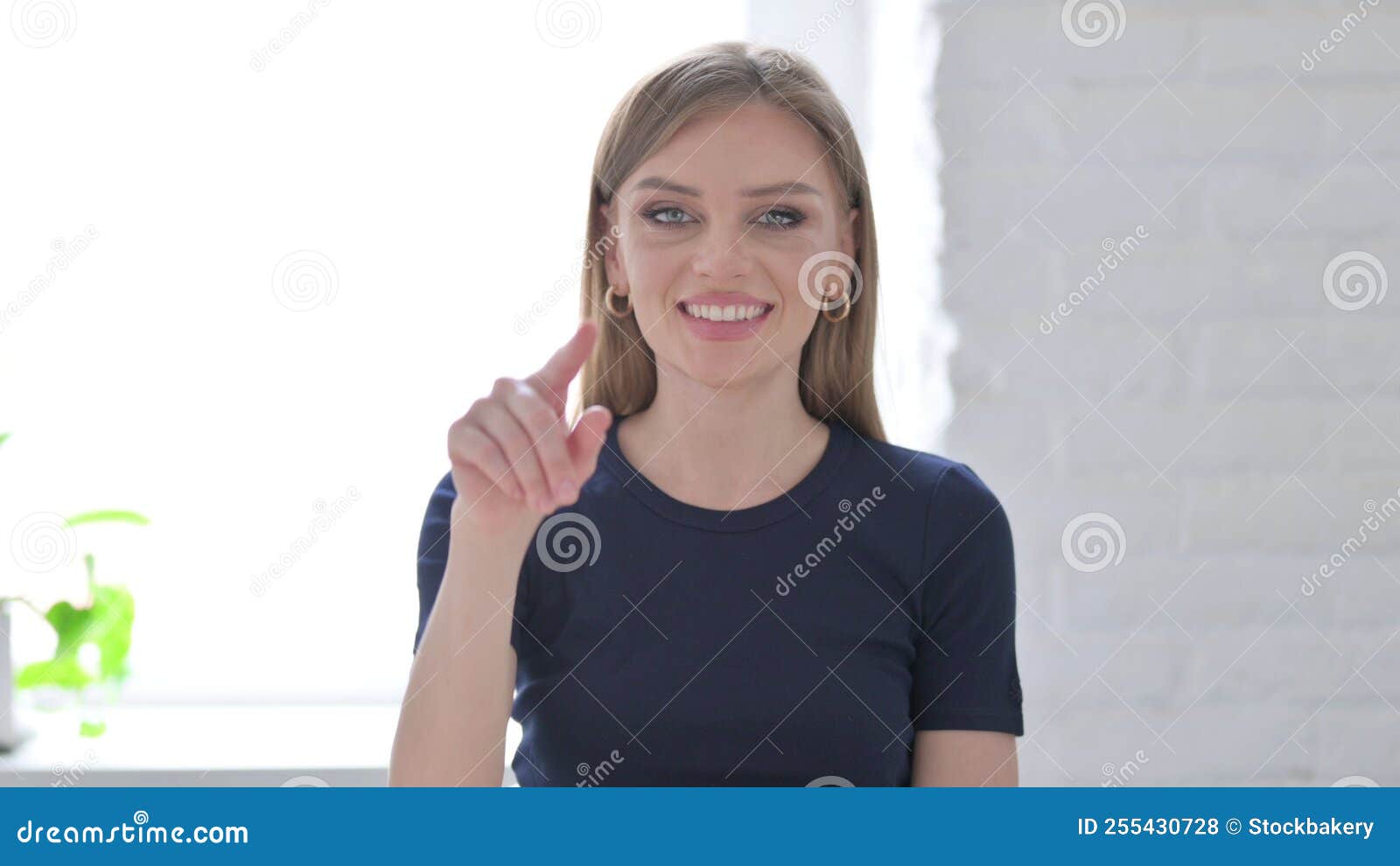 Portrait of Woman Pointing at the Camera Stock Photo - Image of ...