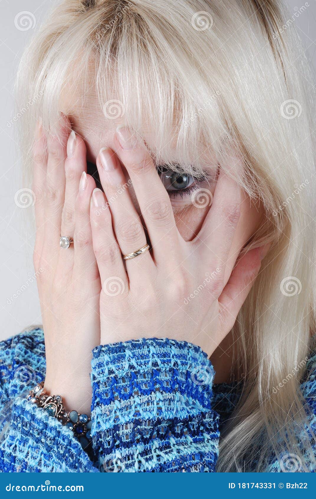 Portrait of Woman with a Problem Stock Image - Image of aggression ...