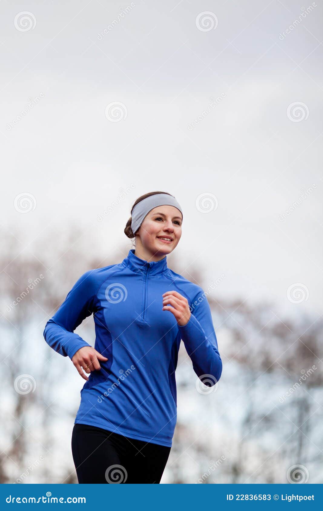 Portrait of a Woman Running Stock Image - Image of outdoors, healthy ...