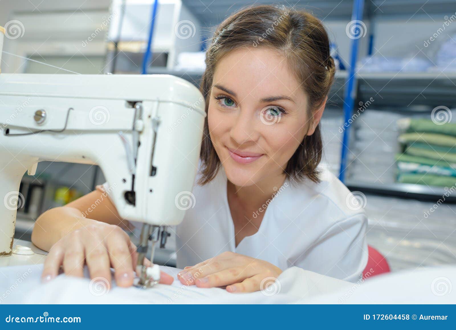 Portrait woman sewing stock photo. Image of hospital - 172604458