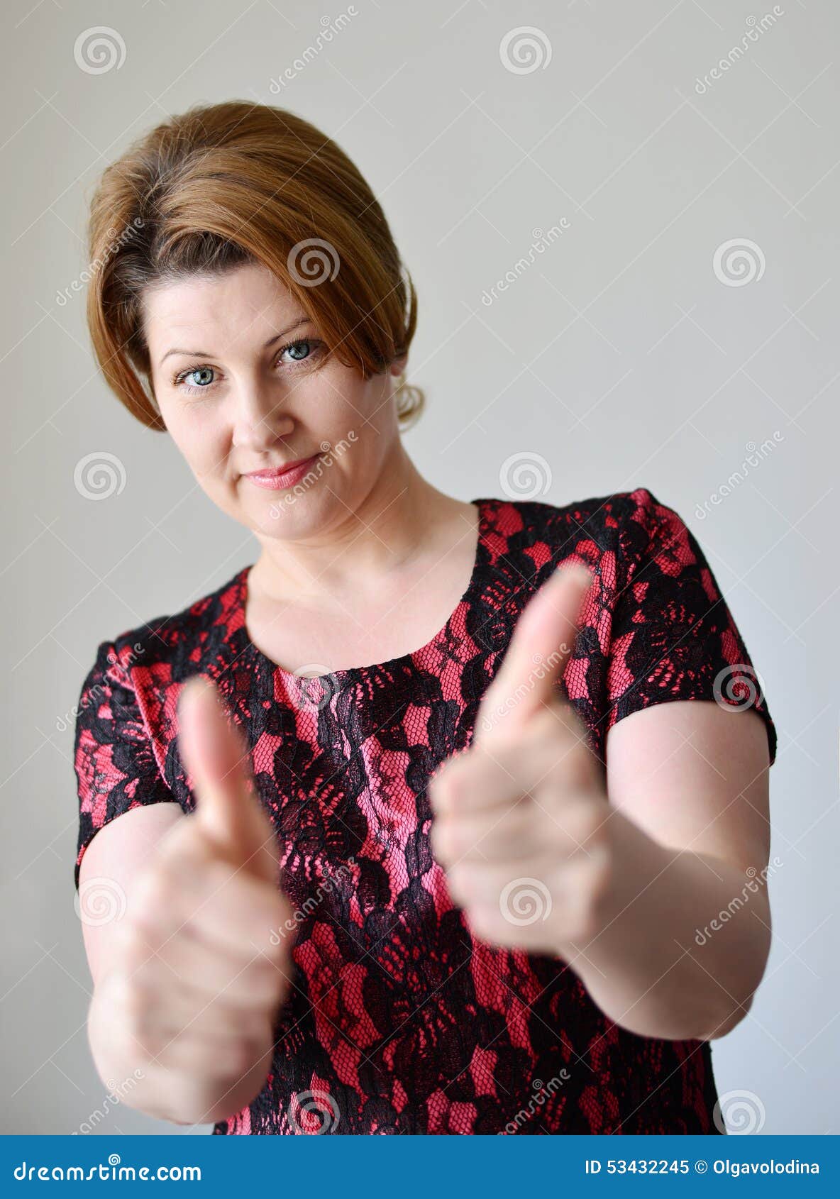 Portrait of Woman Showing Gesture that Everything is Fine Stock Image ...