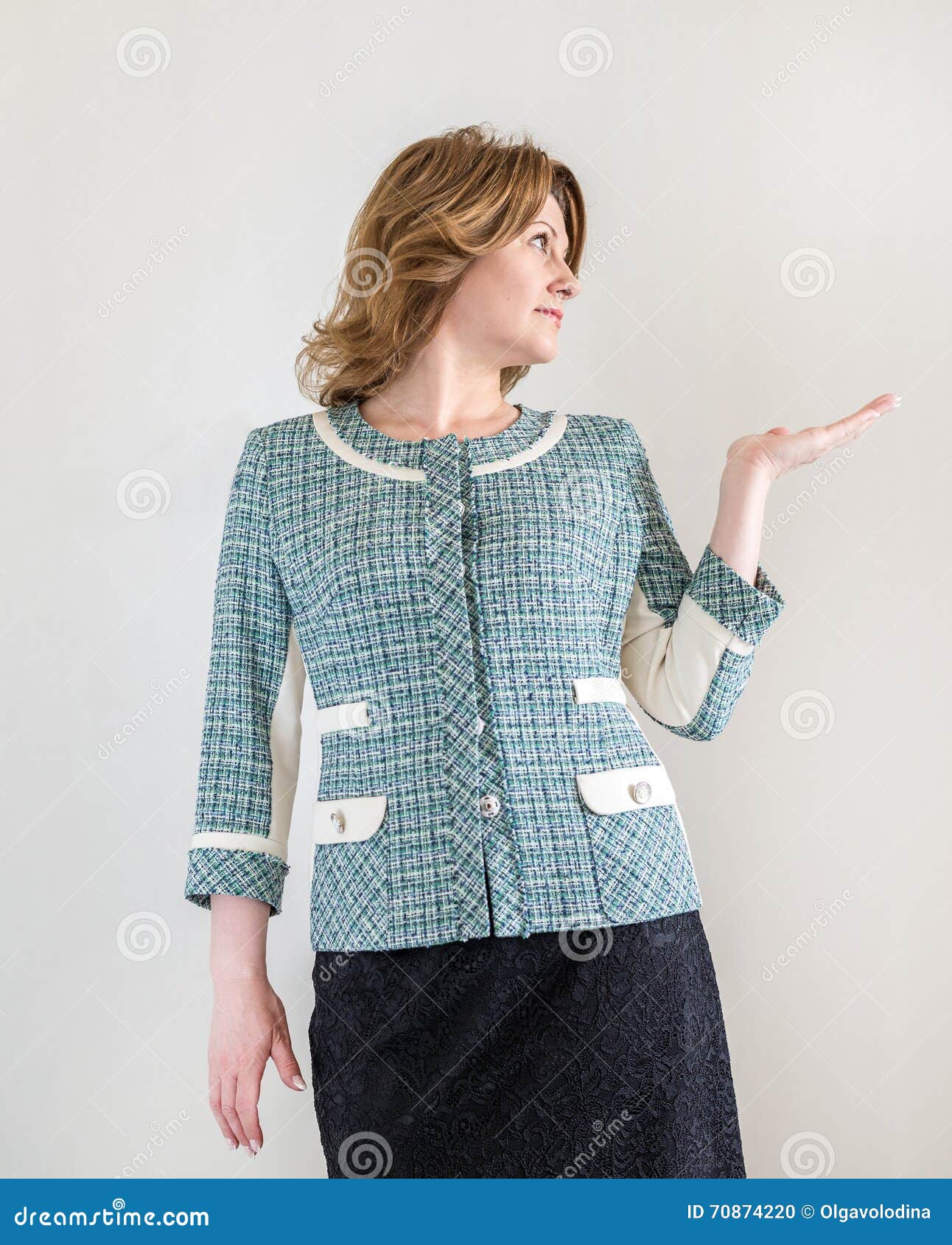 Portrait of Woman Showing One Gesture Stock Photo - Image of caucasian ...