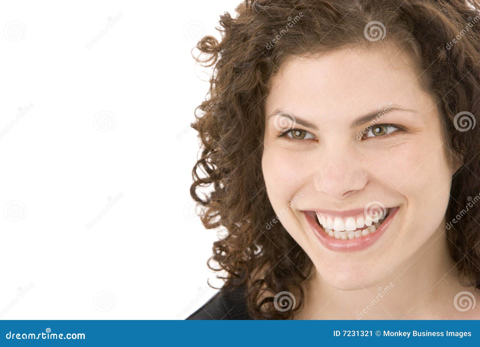 Portrait of Woman Smiling stock image. Image of brunette - 7231321