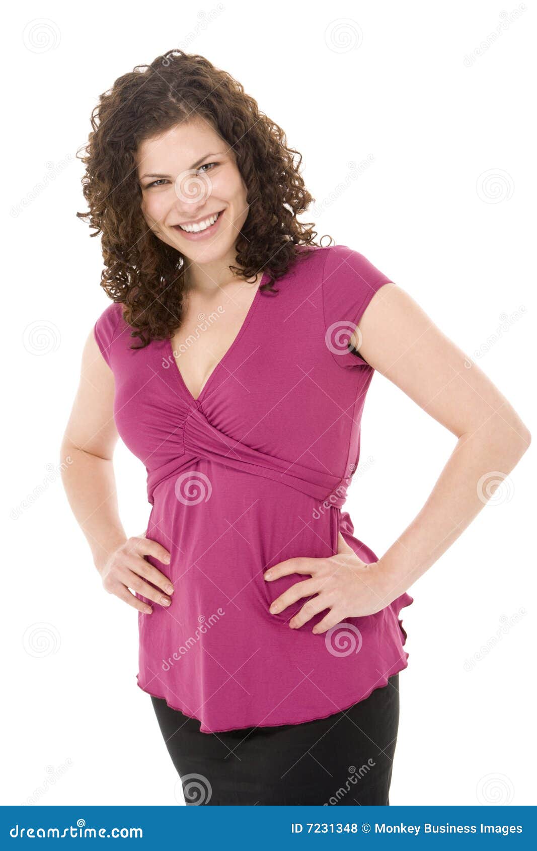Portrait of Woman Smiling stock photo. Image of shot, hips - 7231348
