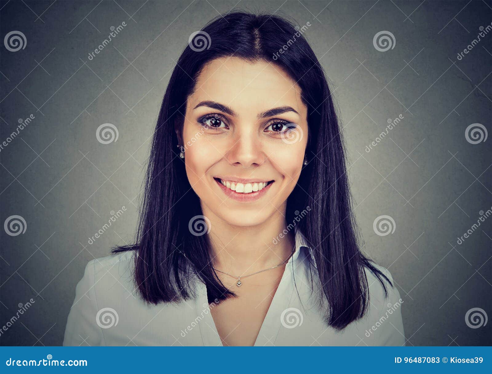 Portrait of a Woman Smiling Looking at Camera Stock Image - Image of ...