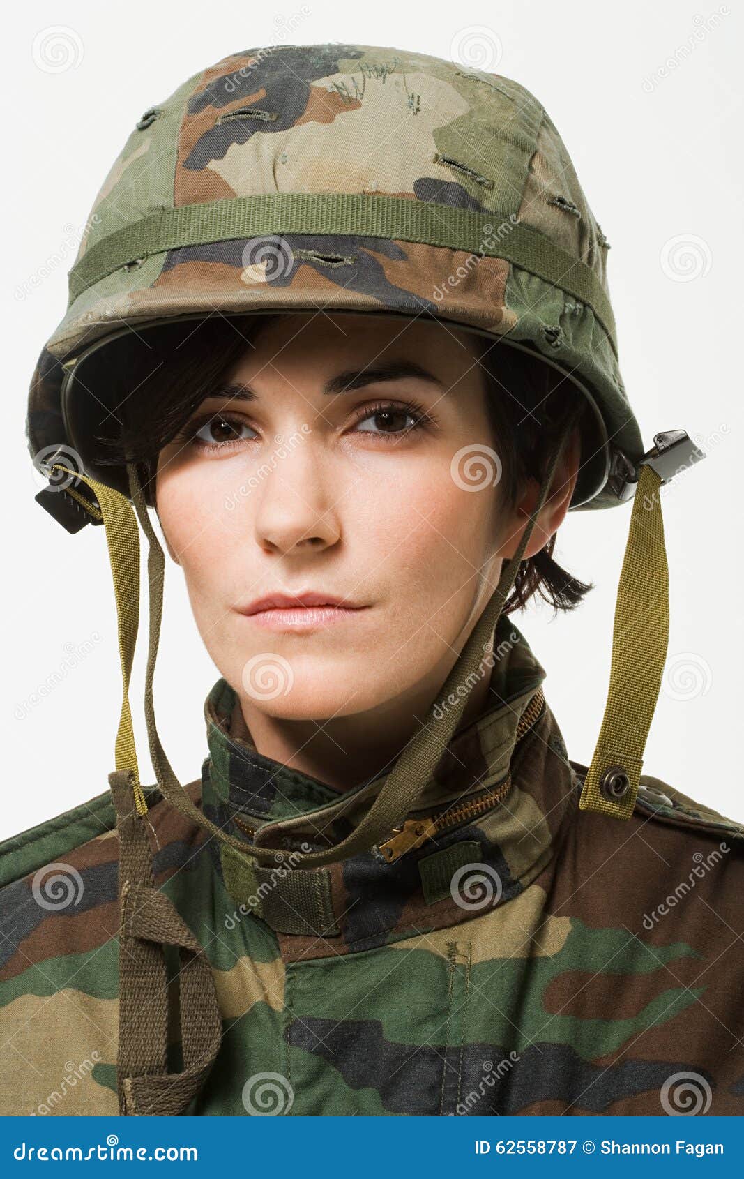 Portrait of a Woman Soldier Stock Image - Image of caucasian, forces ...