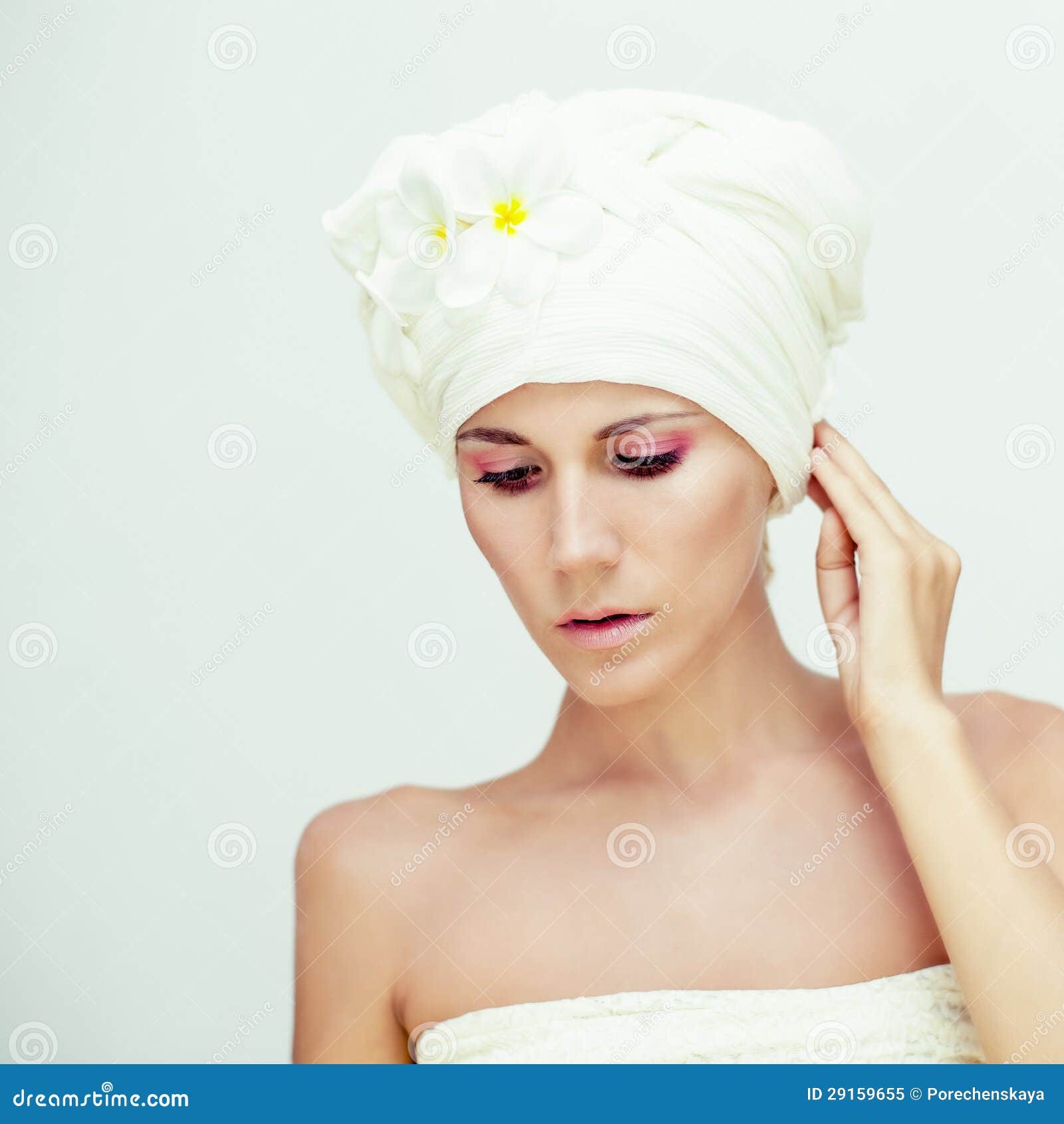 Portrait of a woman spa stock image. Image of candid - 29159655