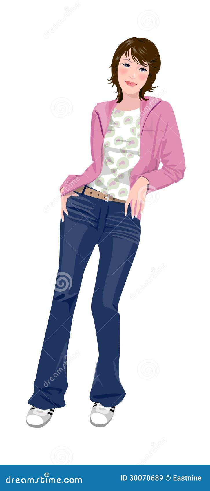 Portrait of woman stock vector. Illustration of enjoyment - 30070689