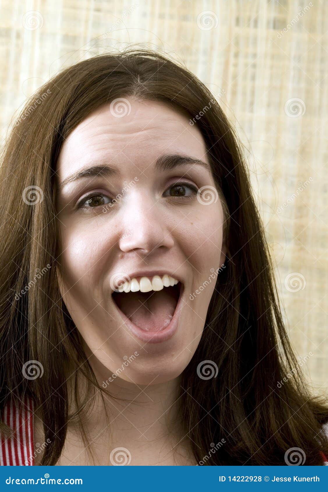 Portrait of Woman with Surprised Expression Stock Photo - Image of ...