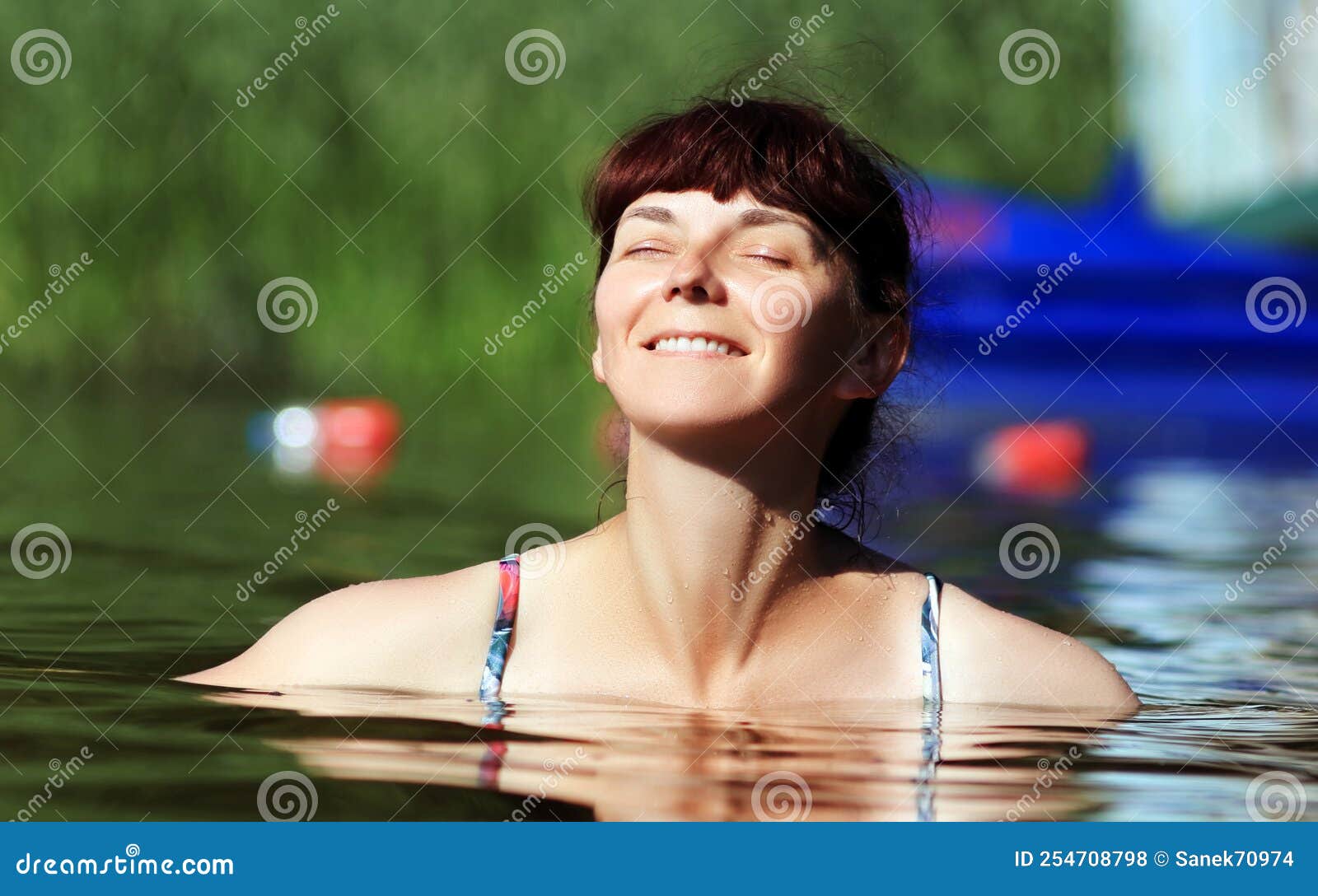 Portrait of a woman stock photo. Image of portrait, ocean - 254708798
