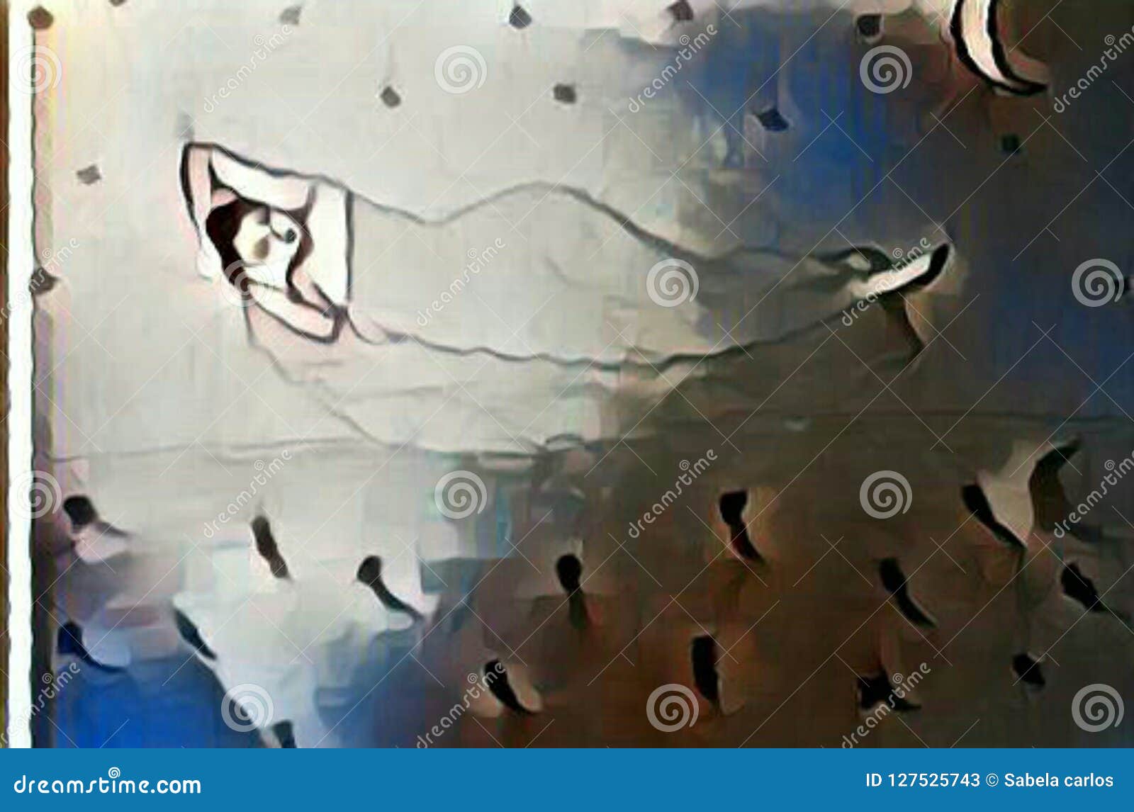 Portrait of women sleeping stock illustration. Illustration of sleeping ...