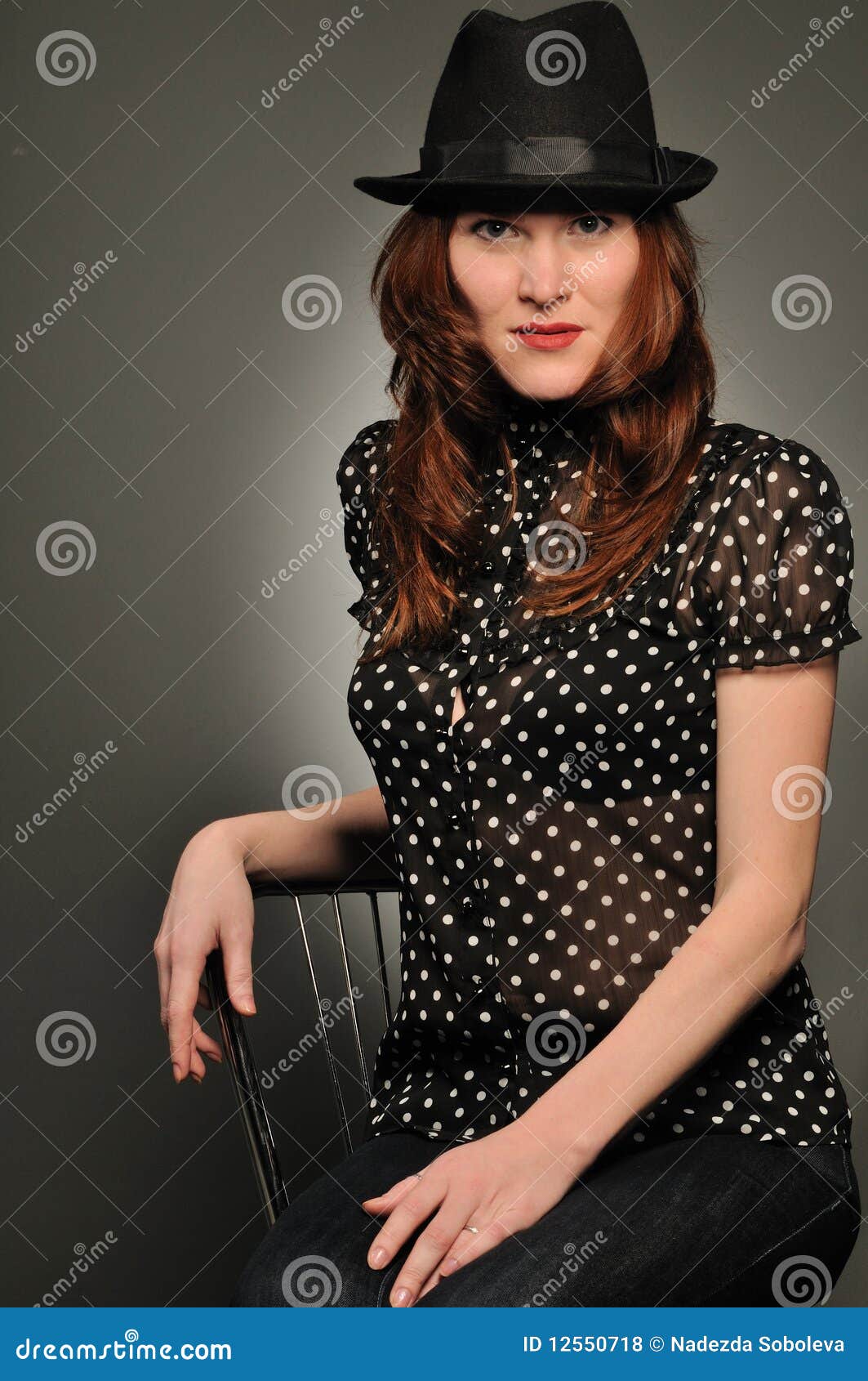 Portrait of the Women in Studio Stock Photo - Image of brown ...