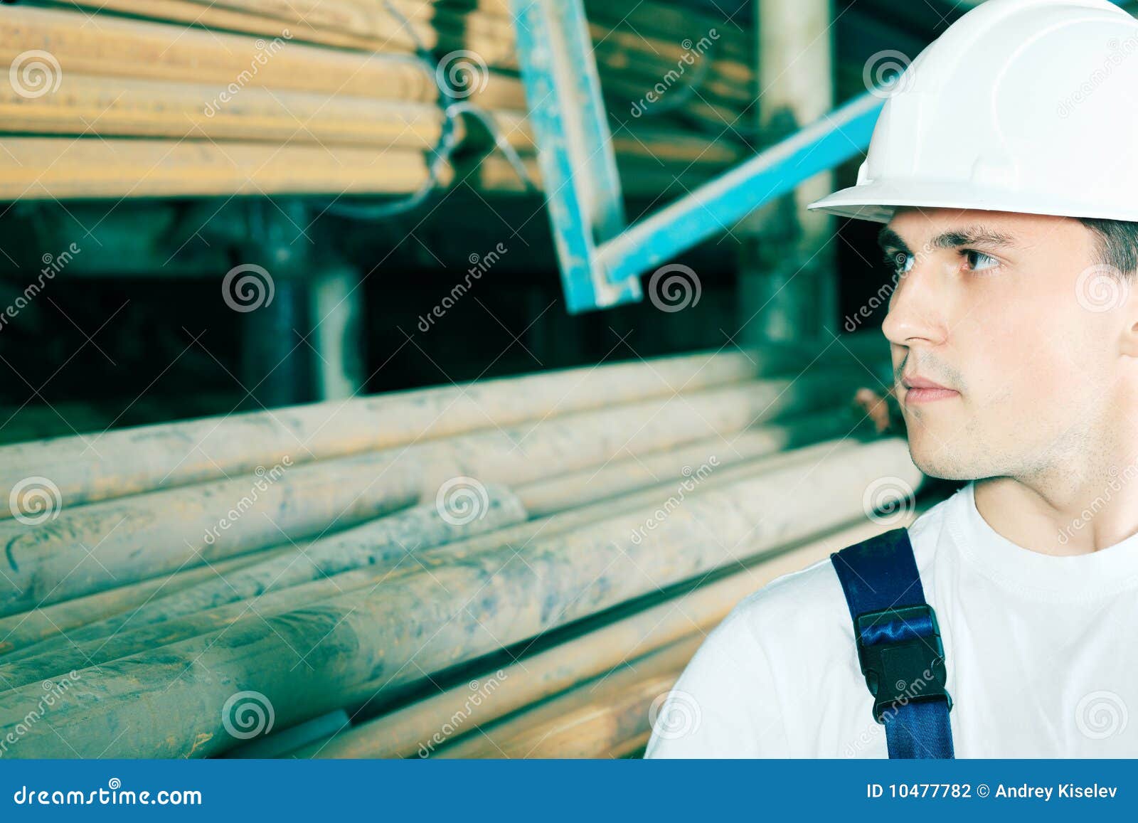 Portrait of a worker stock photo. Image of industry, helmet - 10477782