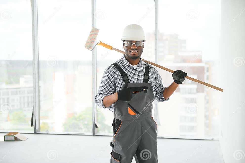 Portrait of a Worker in a Construction Site Stock Photo - Image of ...