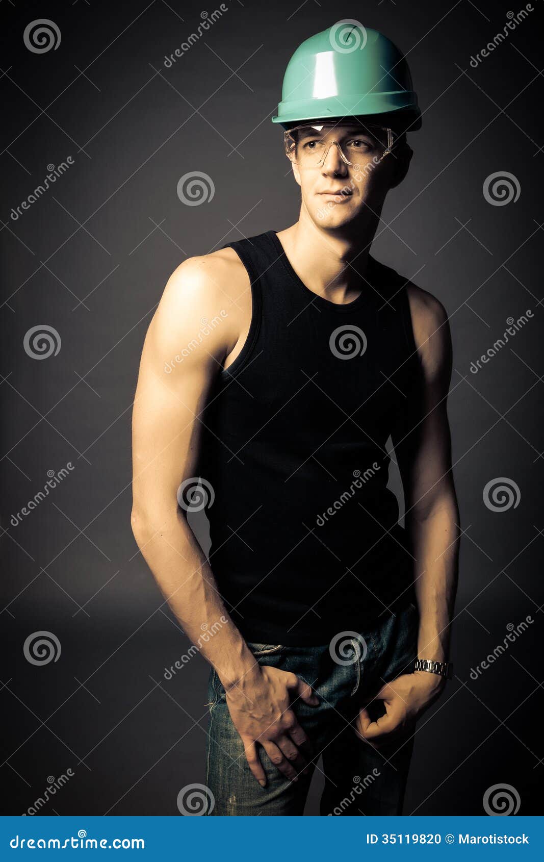 Portrait of worker man stock photo. Image of work, portrait - 35119820