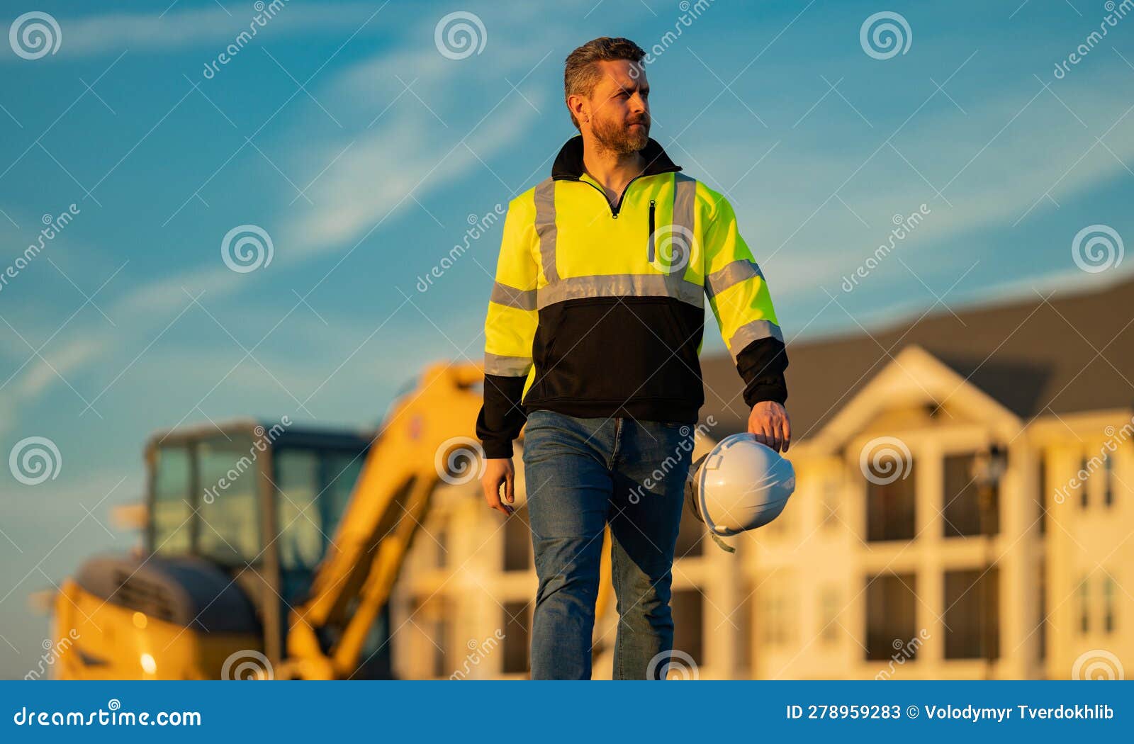 Portrait of Worker Small Business Owner. Construction Worker with ...