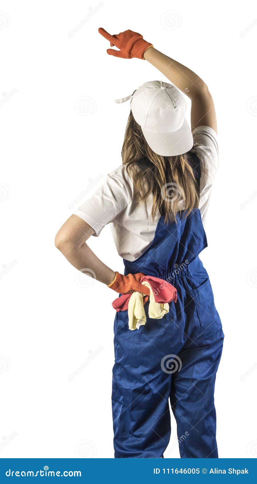 Portrait of a Worker on White Isolation Stock Image - Image of ...