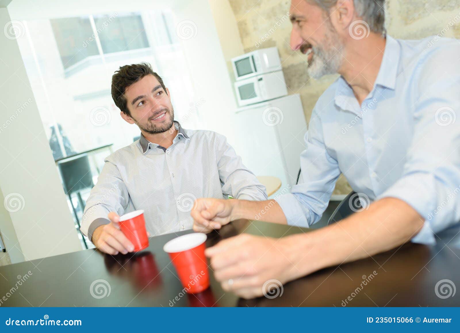Portrait Workers during Lunch Break Stock Photo - Image of business ...