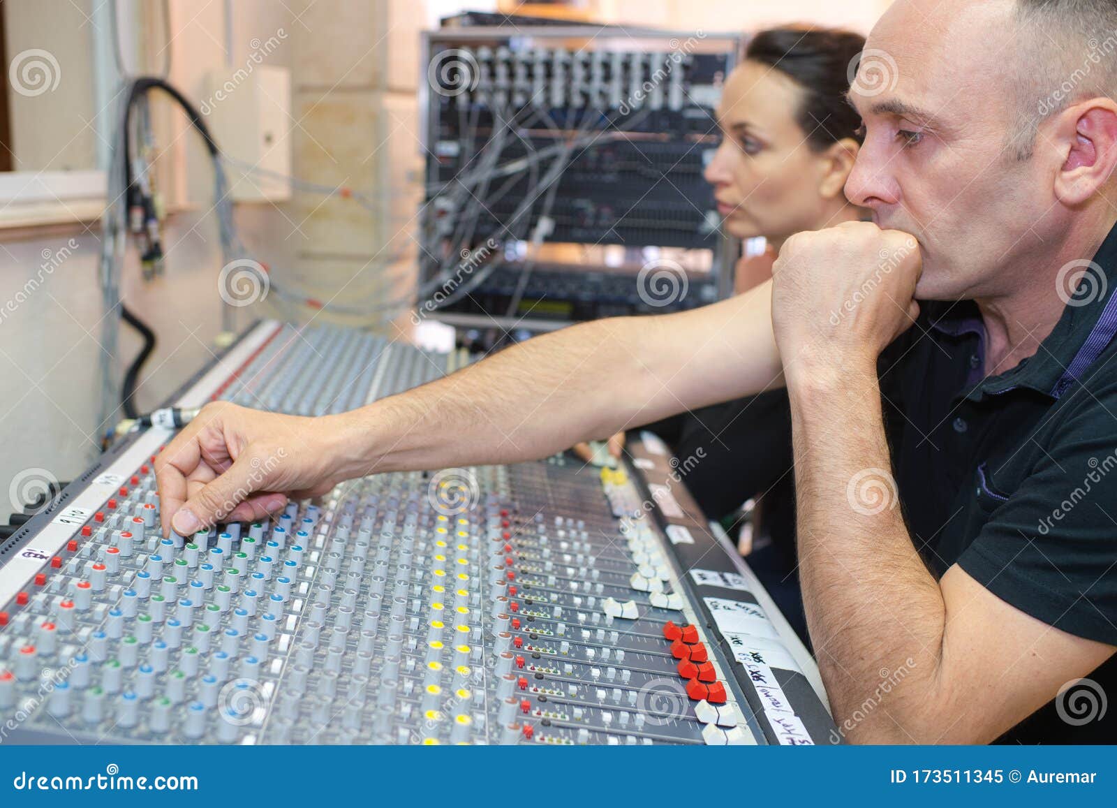 Portrait Workers in Radio Station Stock Image - Image of update ...