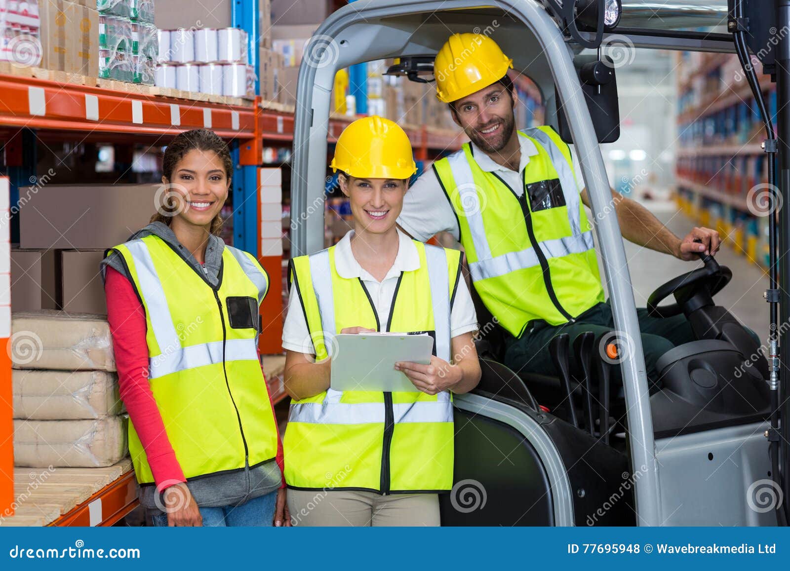 Portrait of Workers are Smiling and Posing Face To the Camera Stock ...
