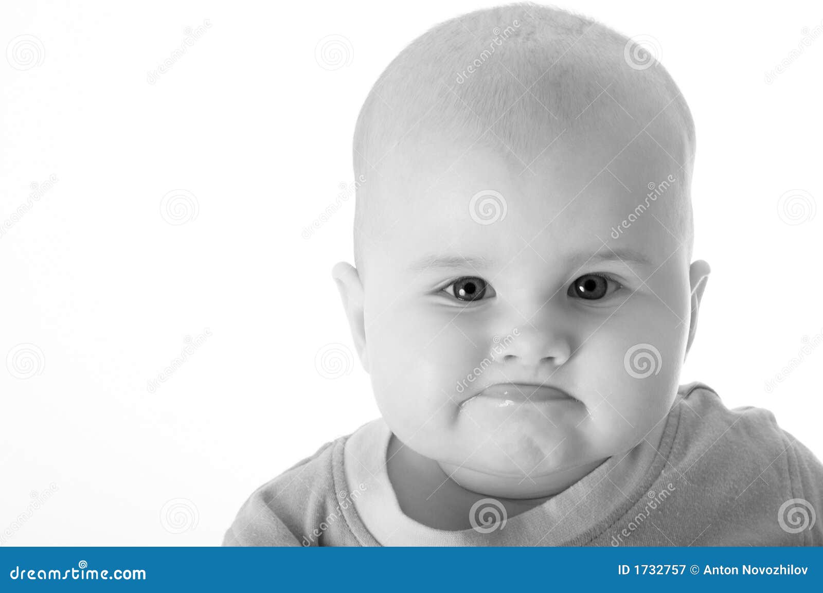 Portrait of wriggling baby stock image. Image of pretty - 1732757