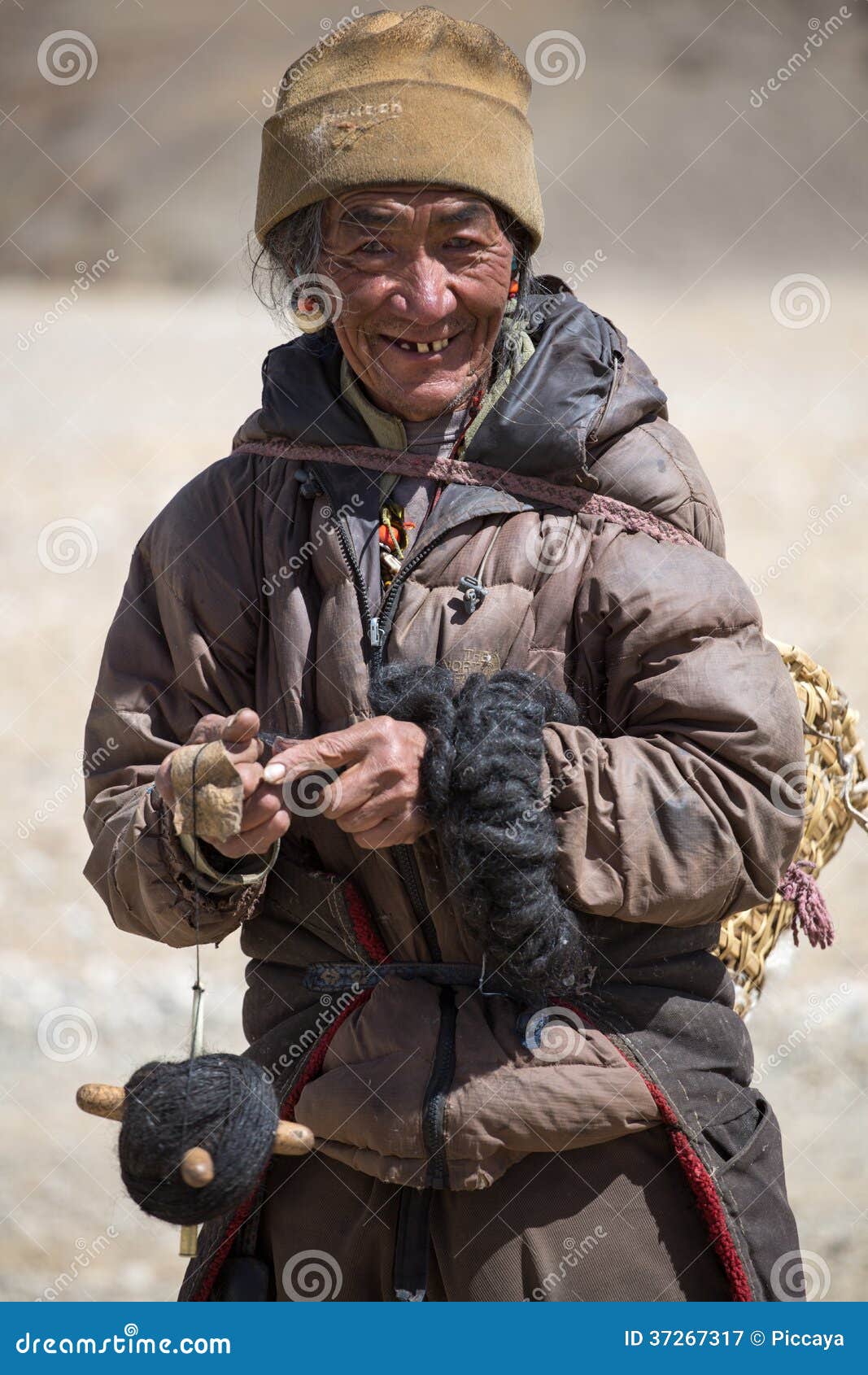 Portrait of a Yak Man Working in Tibet Editorial Photography - Image of ...