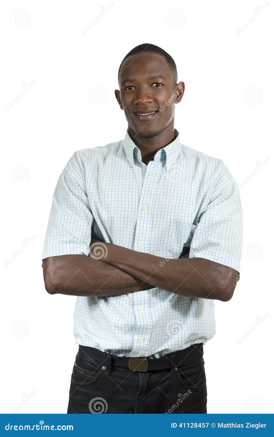 Portrait of Young African Man Stock Image - Image of light, modern ...