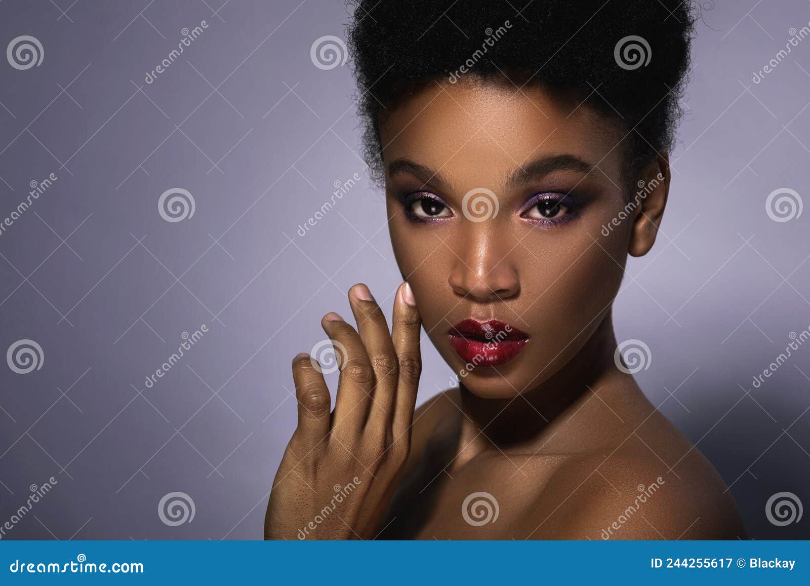 Young African Model with a Beautiful Makeup Stock Image - Image of ...