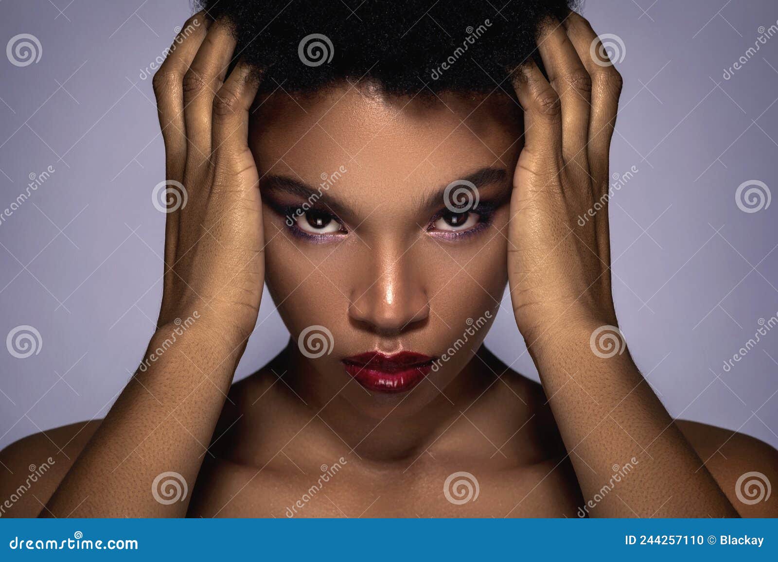 Young African Model with a Beautiful Makeup Stock Photo - Image of ...
