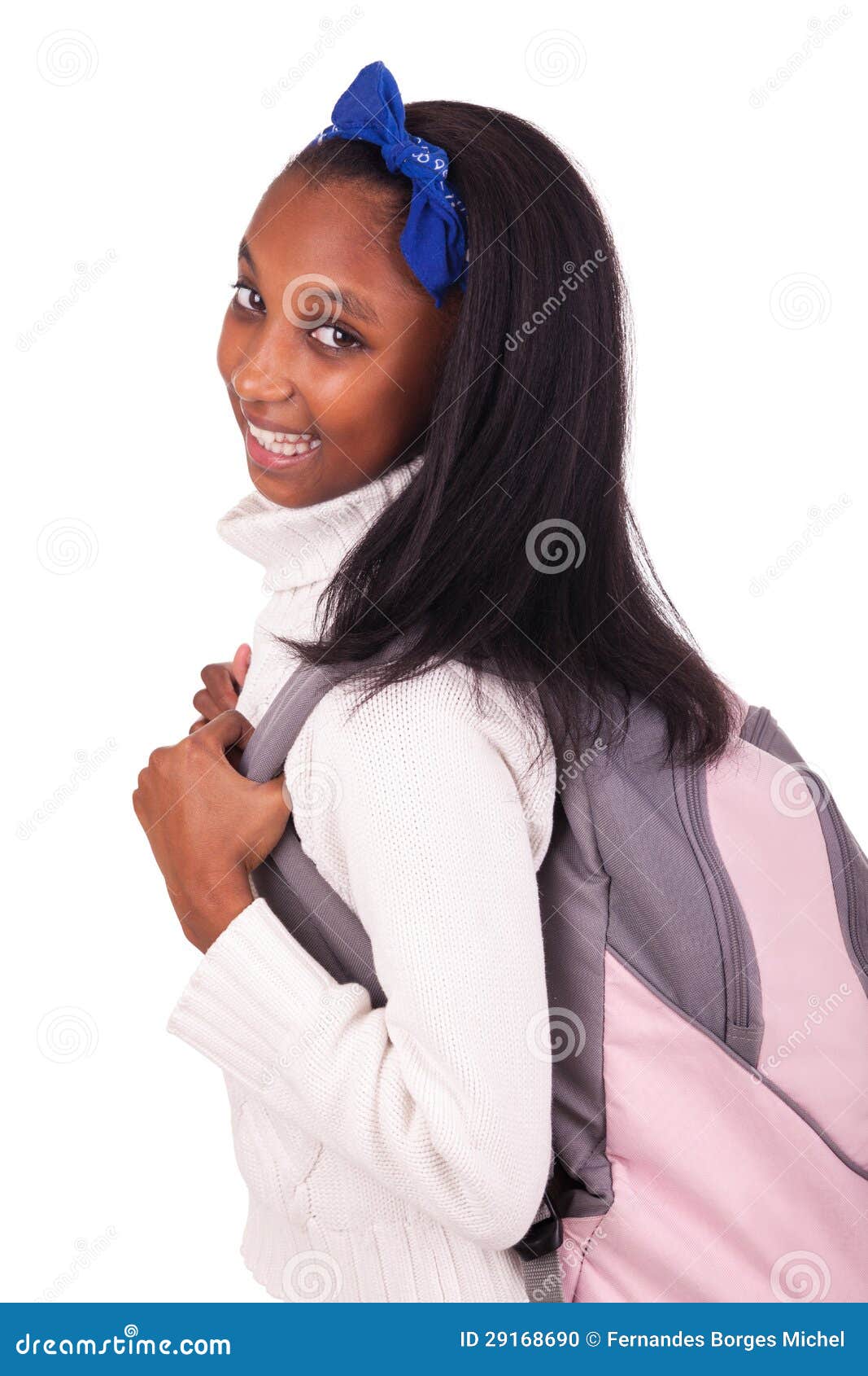 Portrait of Young African Student Stock Photo - Image of book ...