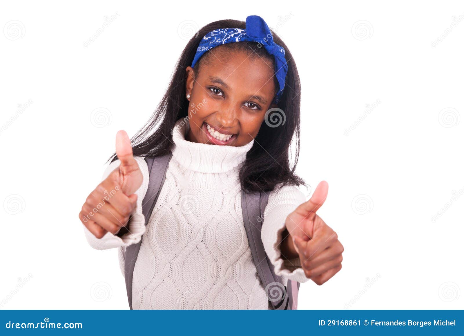 Portrait of Young African Student Stock Image - Image of pretty, cute ...