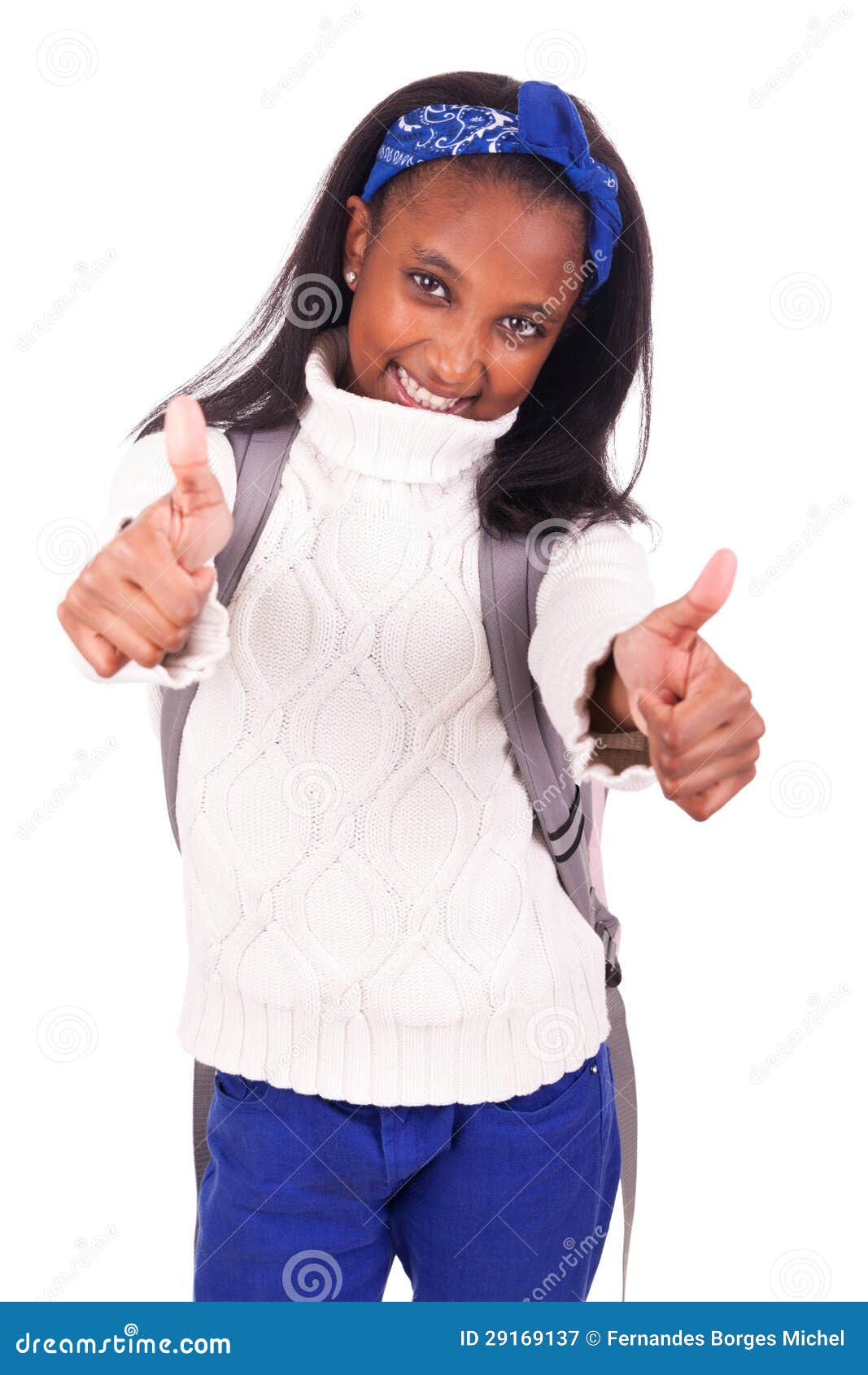 Portrait of Young African Student Stock Image - Image of beautiful ...