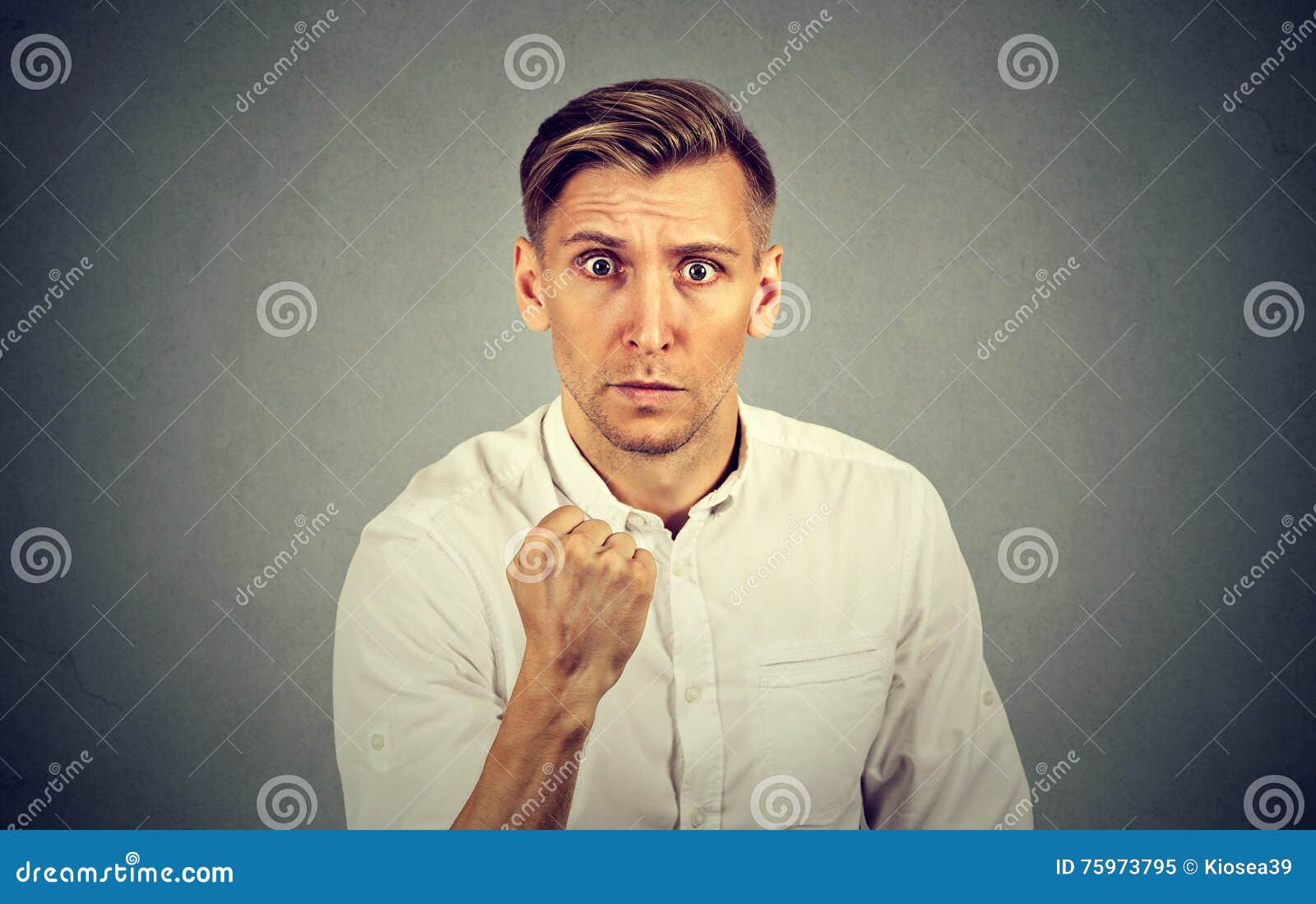 Portrait of Young Angry Man Stock Image - Image of angry, people: 75973795
