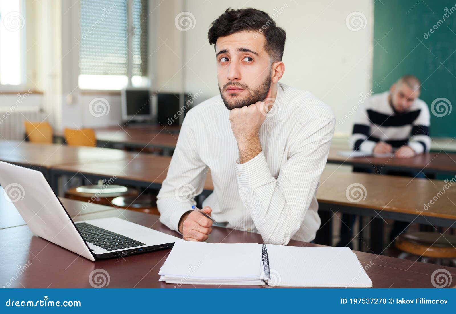 Student Preparing for Exams Stock Photo - Image of caucasian ...