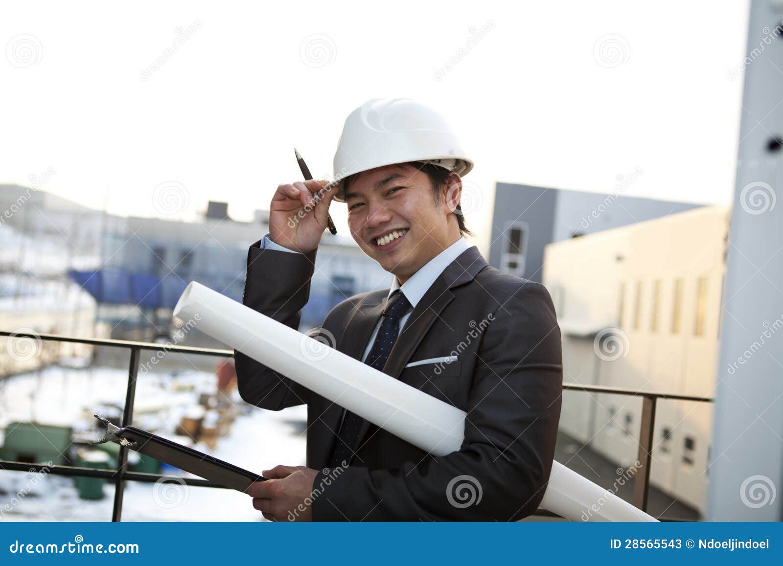 Portrait of Young Asian Architect Stock Image - Image of architect ...