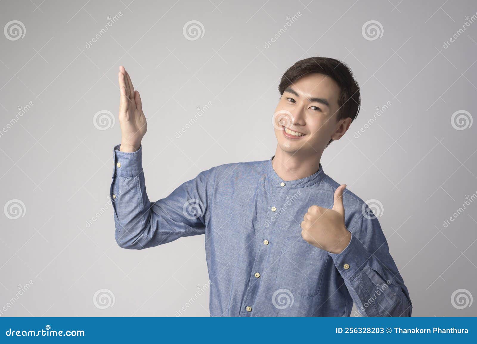 Portrait of Young Asian Man Over White Background Studio Stock Image ...