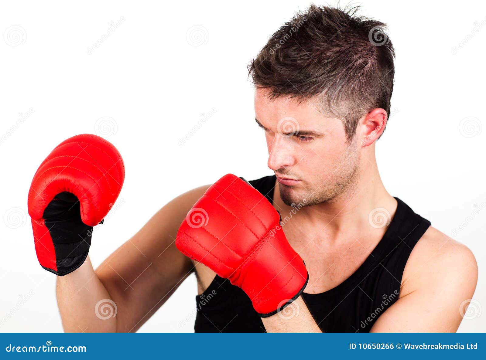 Portrait of a Young Athletic Man with Boxing Stock Photo - Image of ...