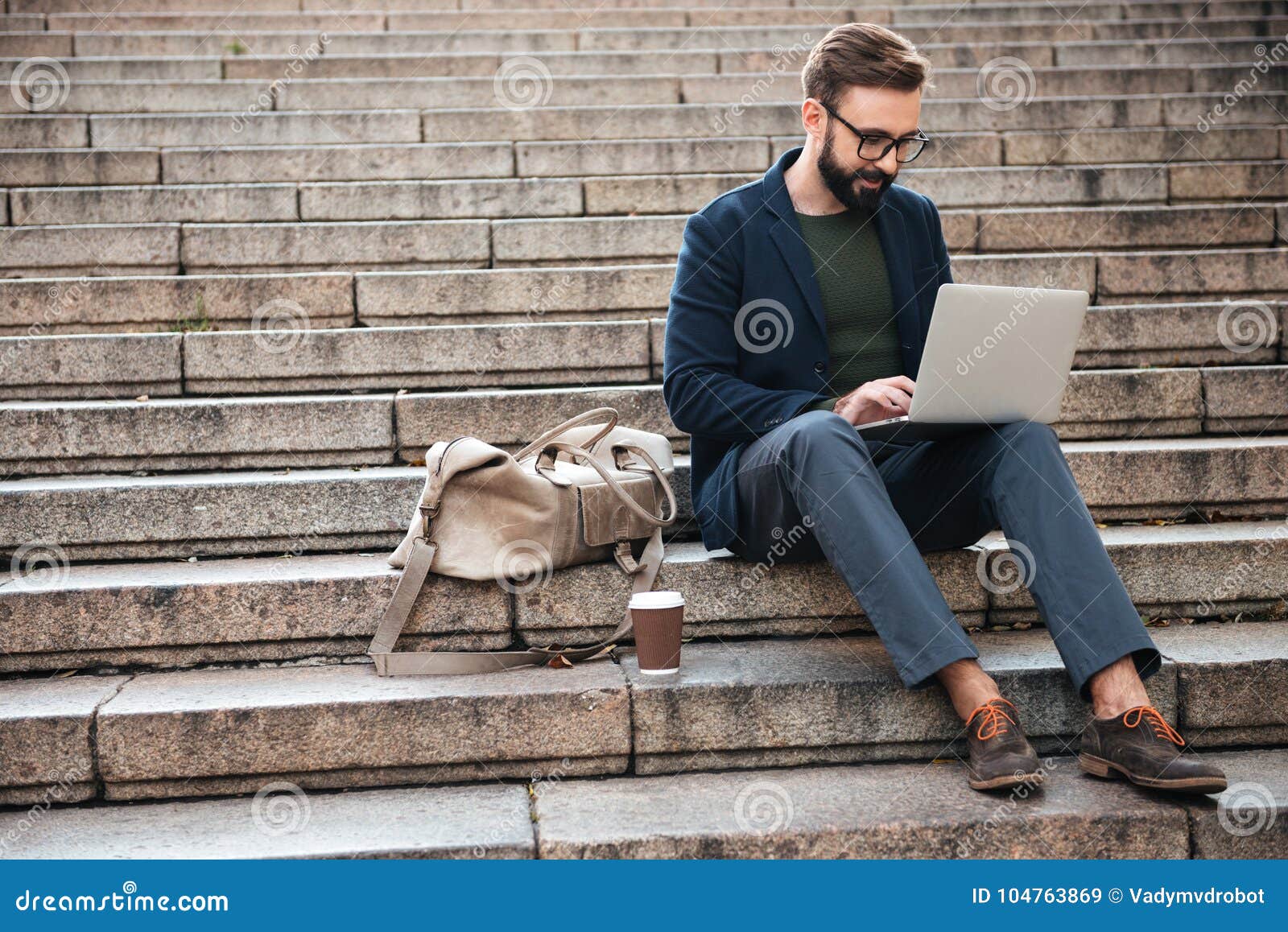 Portrait of Young Attractive Man Using Laptop Computer Stock Image ... Portrait of Young Attractive Man Using Laptop Computer Stock Image ...