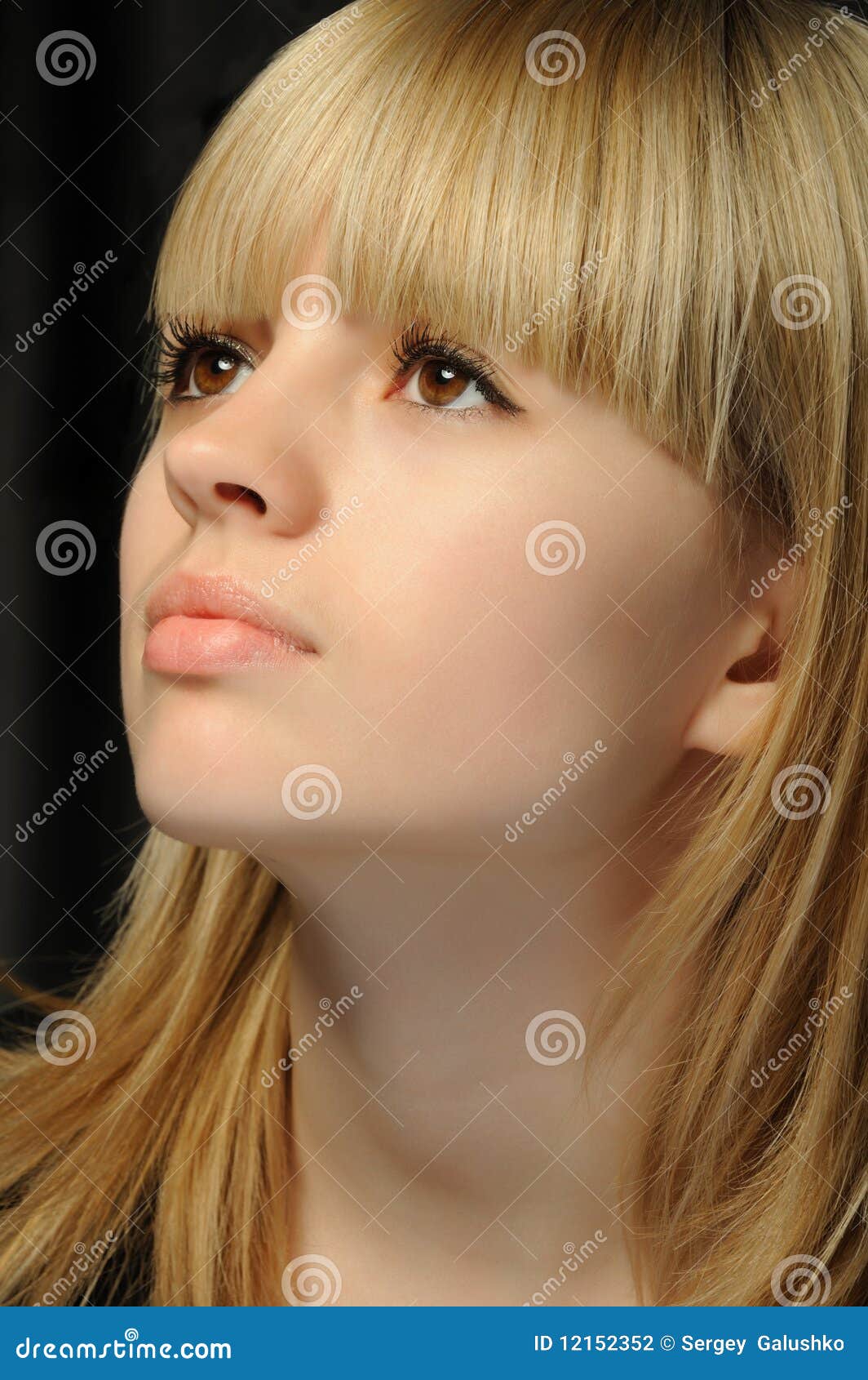 Portrait of the Young Attractively Girl Stock Photo - Image of ...
