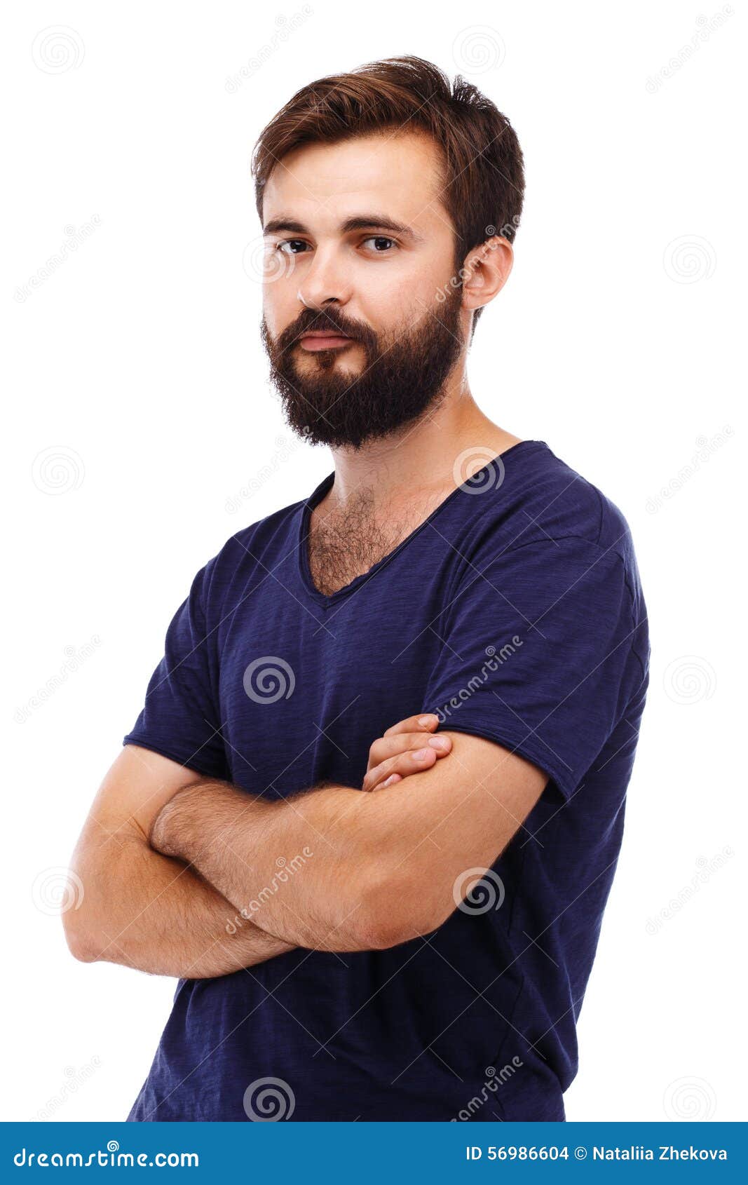 Portrait of a Young Bearded Man Stock Photo - Image of front, handsome ...