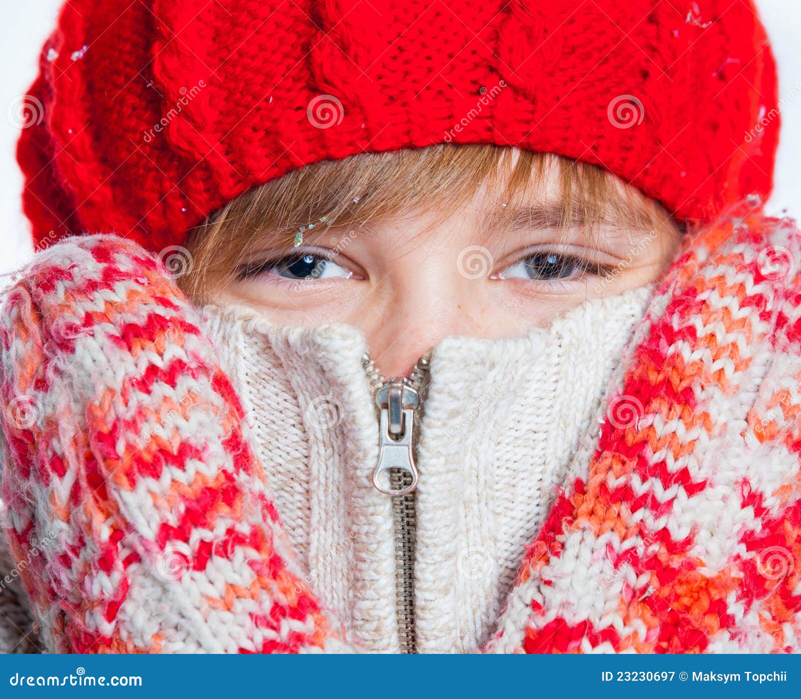 Portrait of Young Beautiful Boy in Winter Style Stock Image - Image of ...