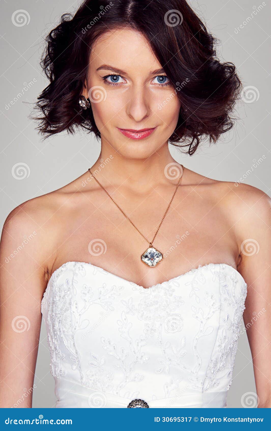 Portrait of Young Beautiful Bride Stock Image - Image of gown, bride ...