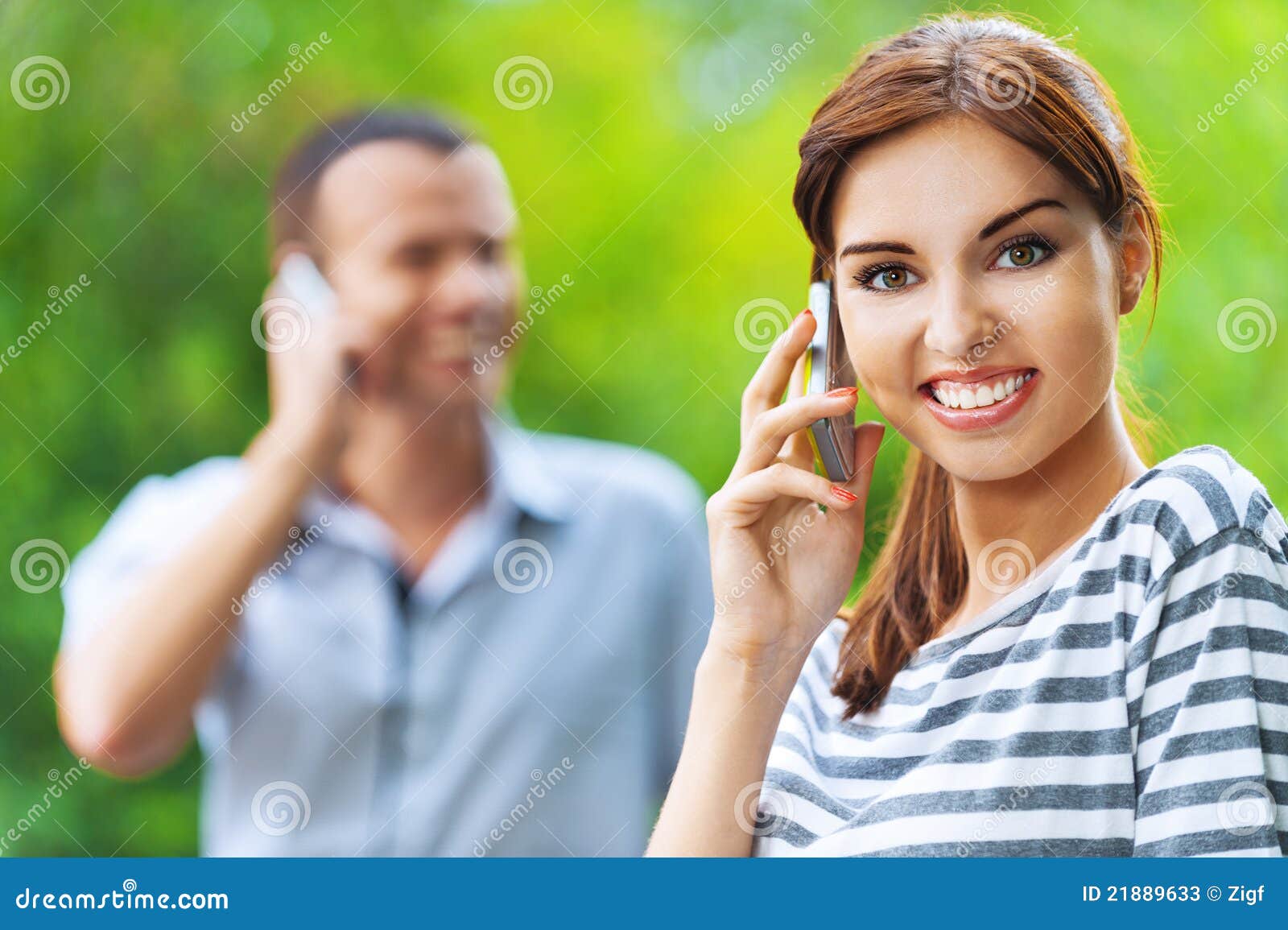 Portrait Young Beautiful Happy Stock Image - Image of green, healthy ...