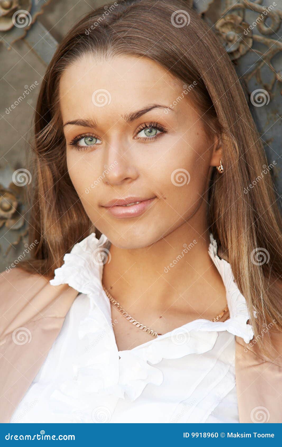 Portrait of a Young Beautiful Lady Stock Photo - Image of cheerful ...