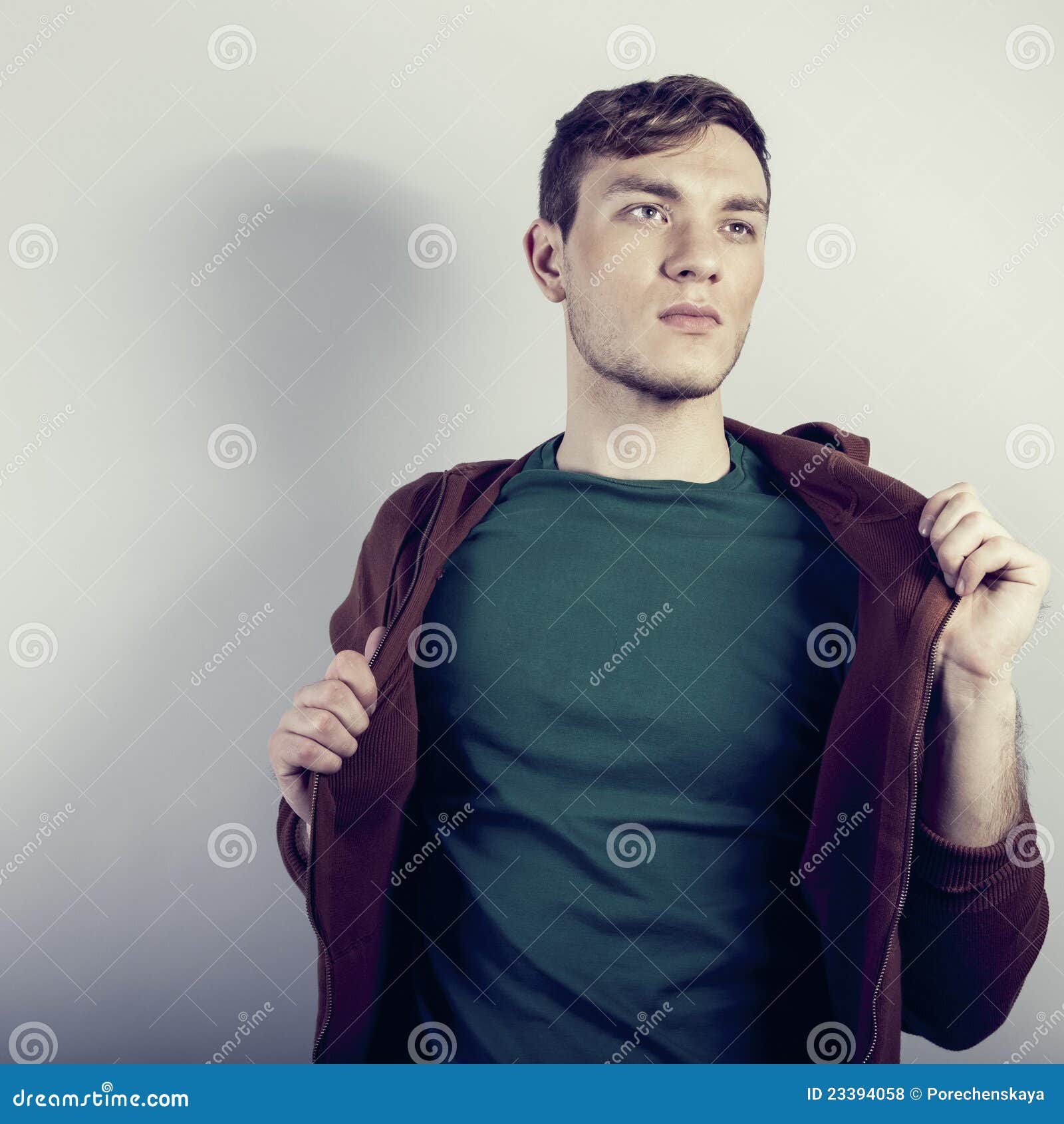 Portrait of the Young Beautiful Man Stock Photo - Image of model ...